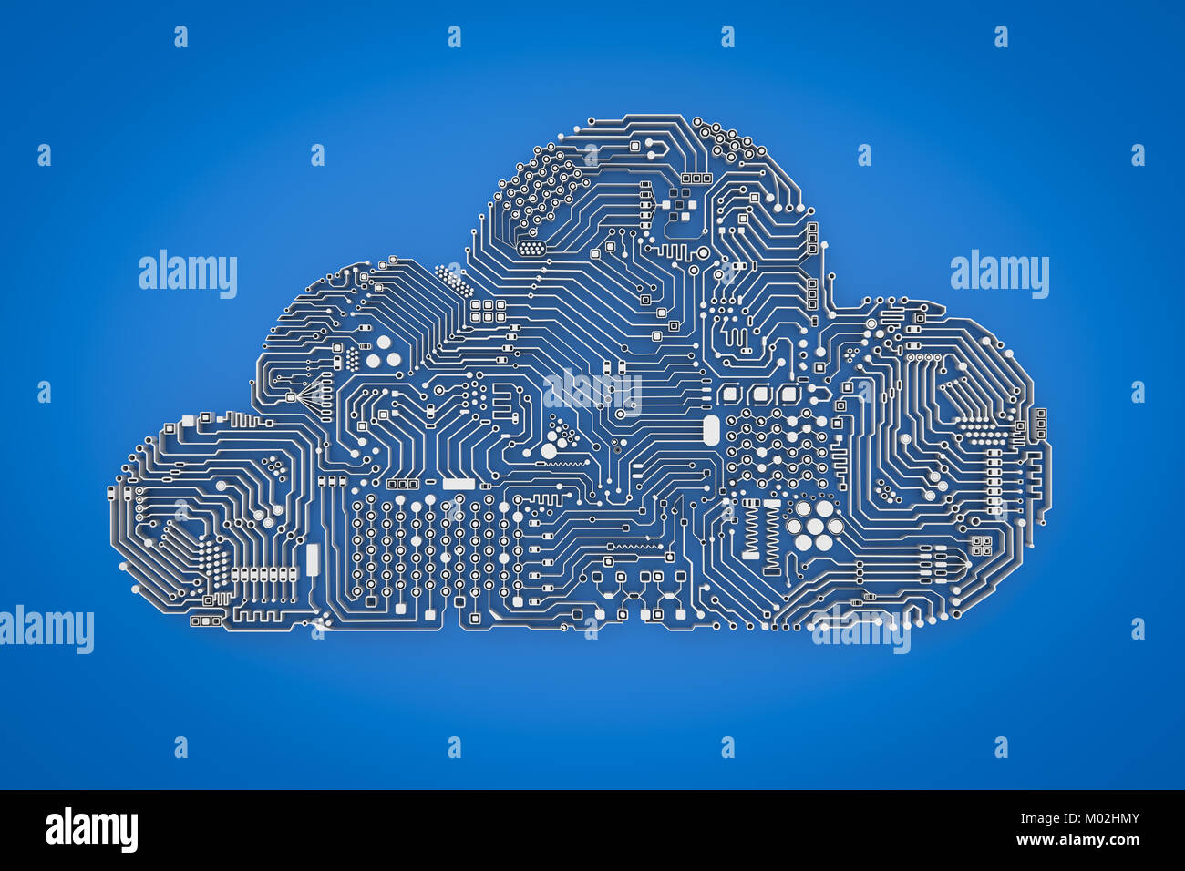 3d rendering circuit cloud for cloud computing technology Stock Photo ...