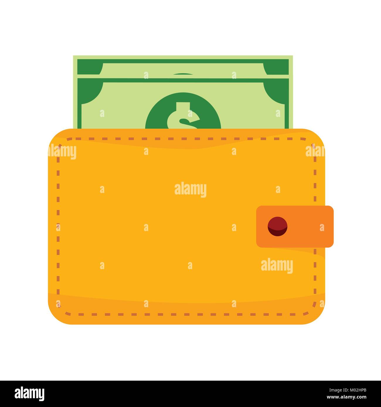 Simple Money Yellow Wallet Vector Illustration Graphic Stock Vector ...