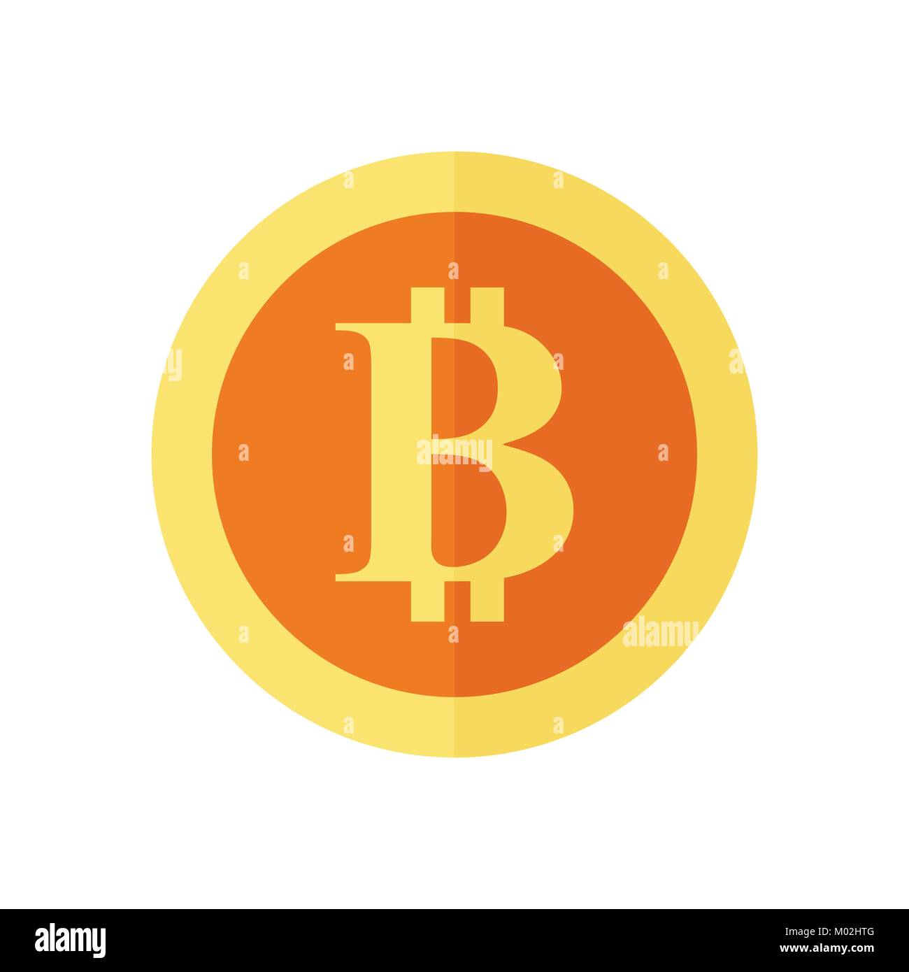 Single Bitcoin Simple Symbol Vector Illustration Graphic Stock Vector ...