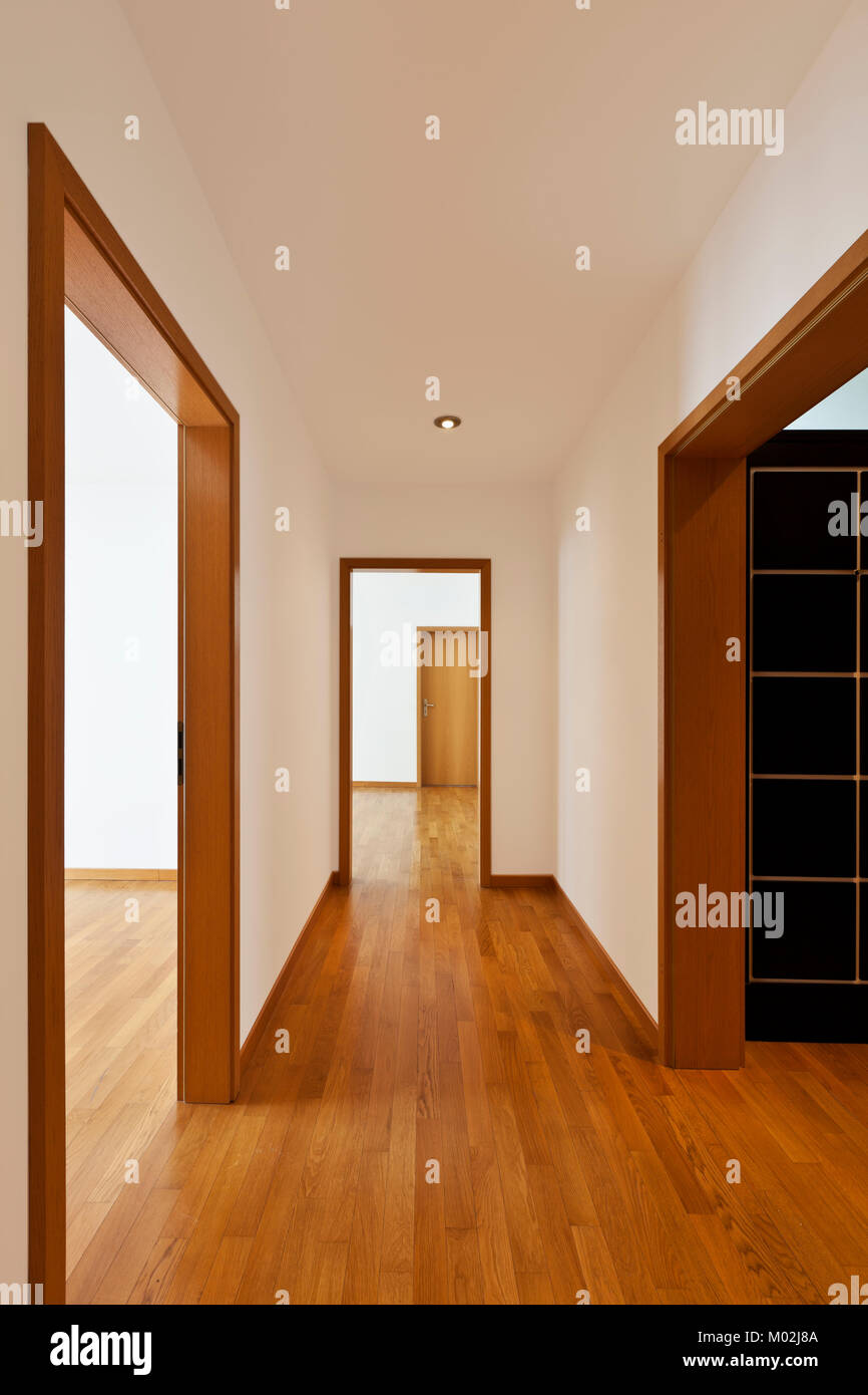 beautiful interior of new house, corridor Stock Photo - Alamy