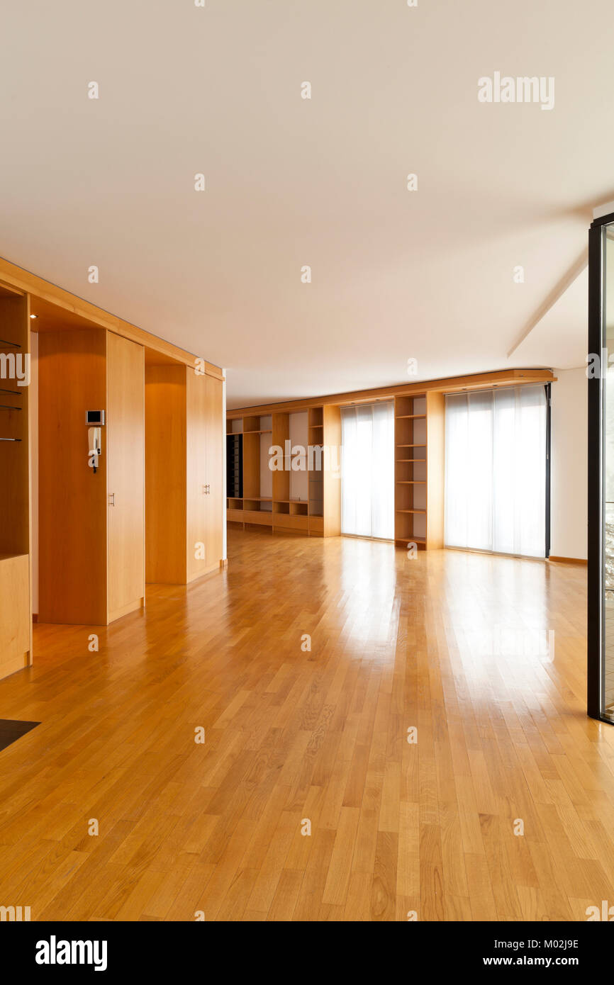 beautiful apartment interior, open space, empty room Stock Photo - Alamy