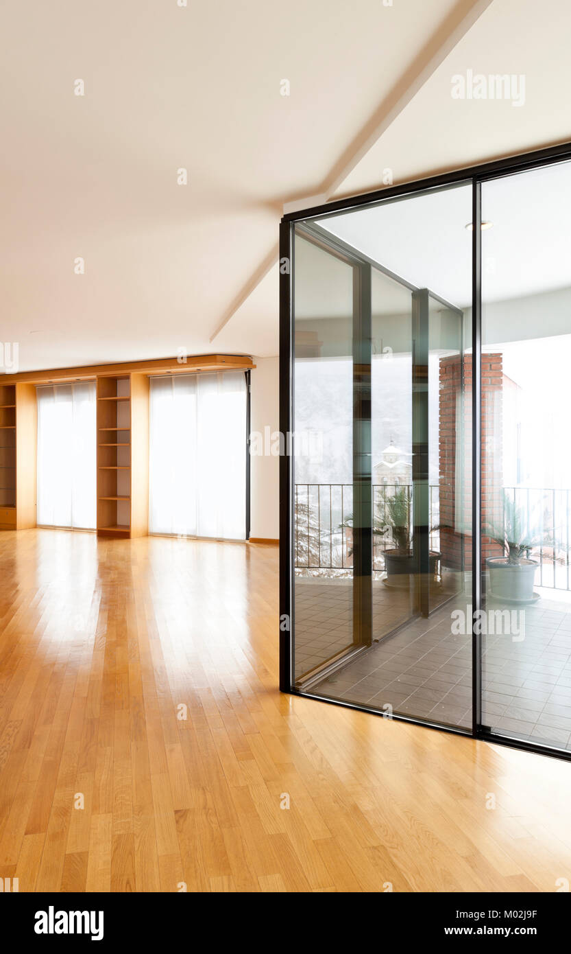 beautiful apartment, interior, large window Stock Photo - Alamy