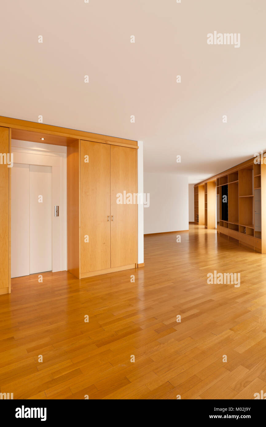 beautiful interior of new penthouse, wide hall Stock Photo - Alamy