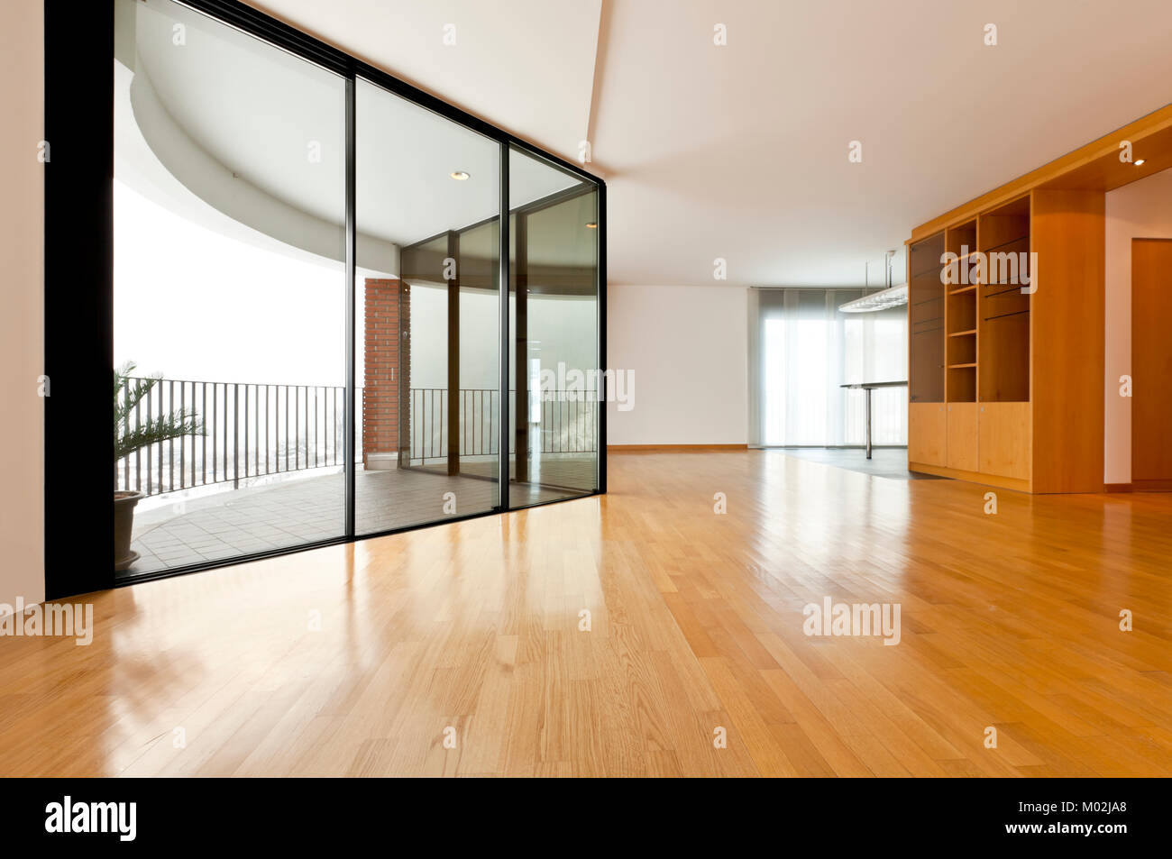 beautiful apartment, interior, big room with window Stock Photo - Alamy