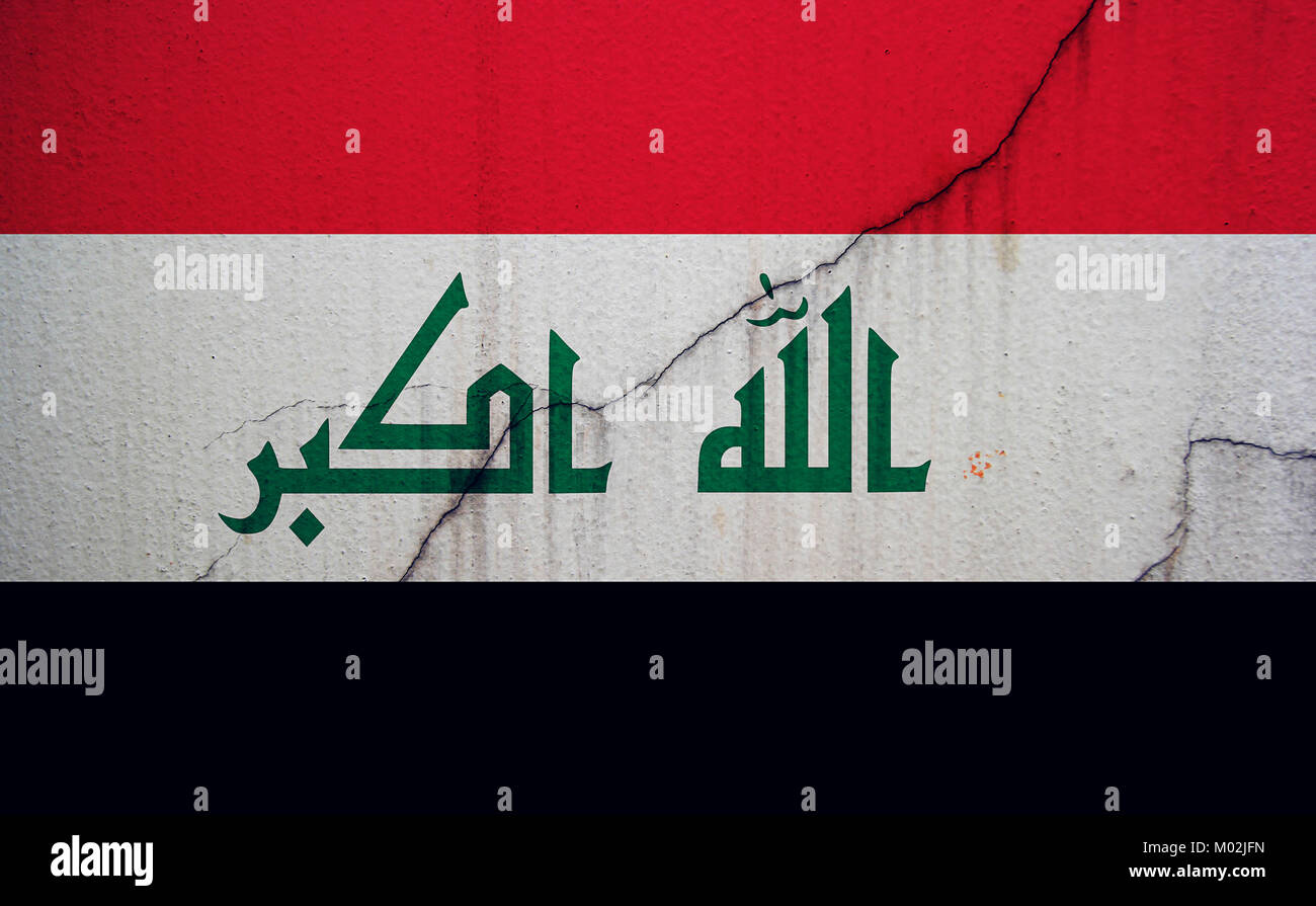 Iraq, flag, Iraq flag, war, conflict, worn, distressed Stock Photo - Alamy