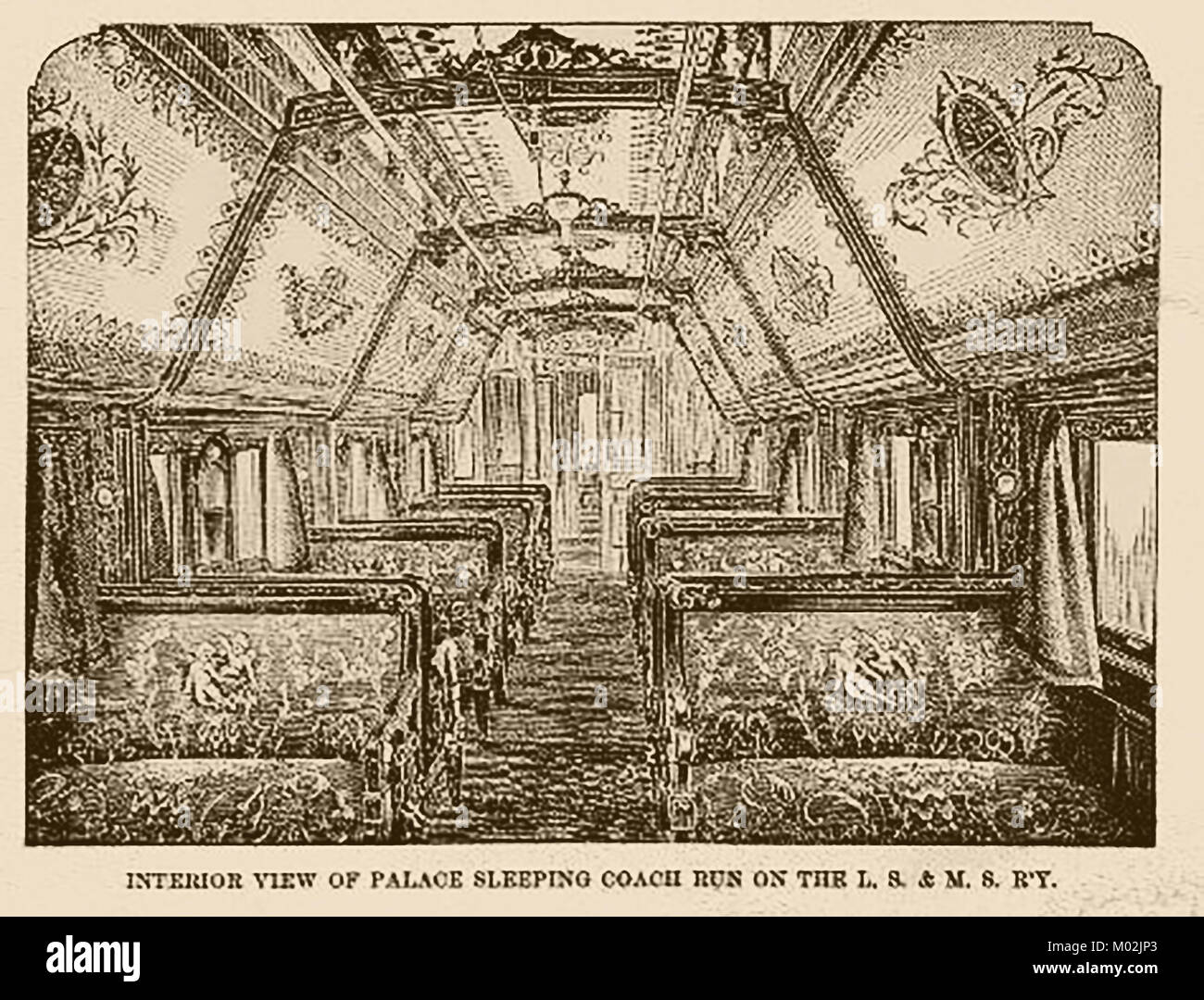 Lake Shore and Michigan Southern Railway 1876 - USA - The interior of a ...