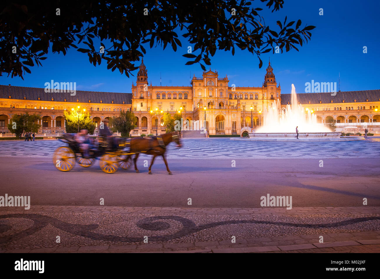 Seville, Andalusia, Spain - Spain Square in city of Seville, it was ...