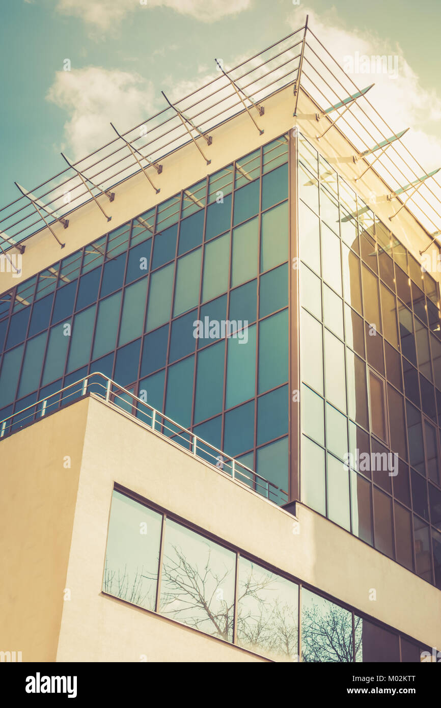 Modern and new business building. Tall building, business tower at ...