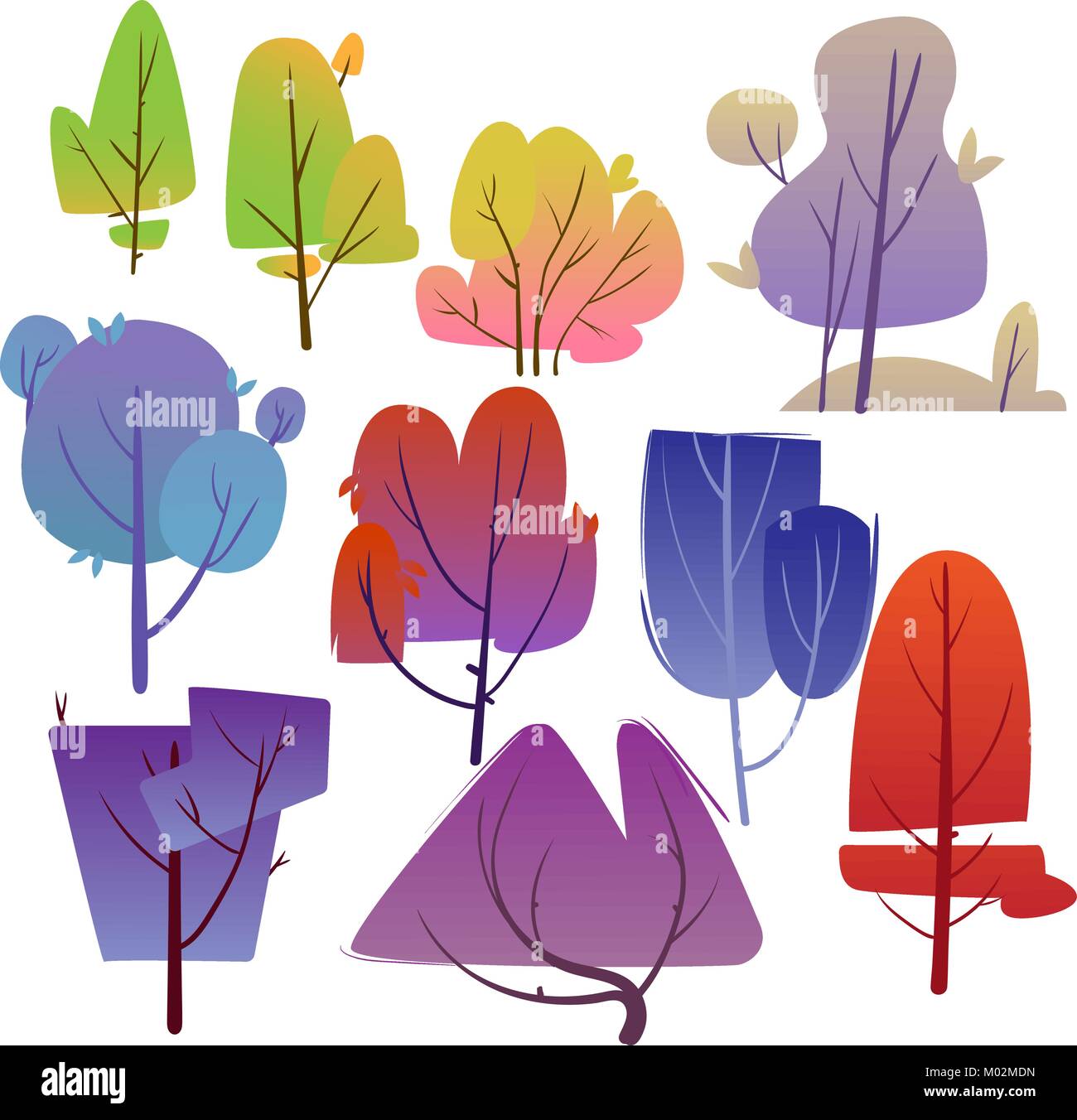 Cartoon trees hi-res stock photography and images - Alamy