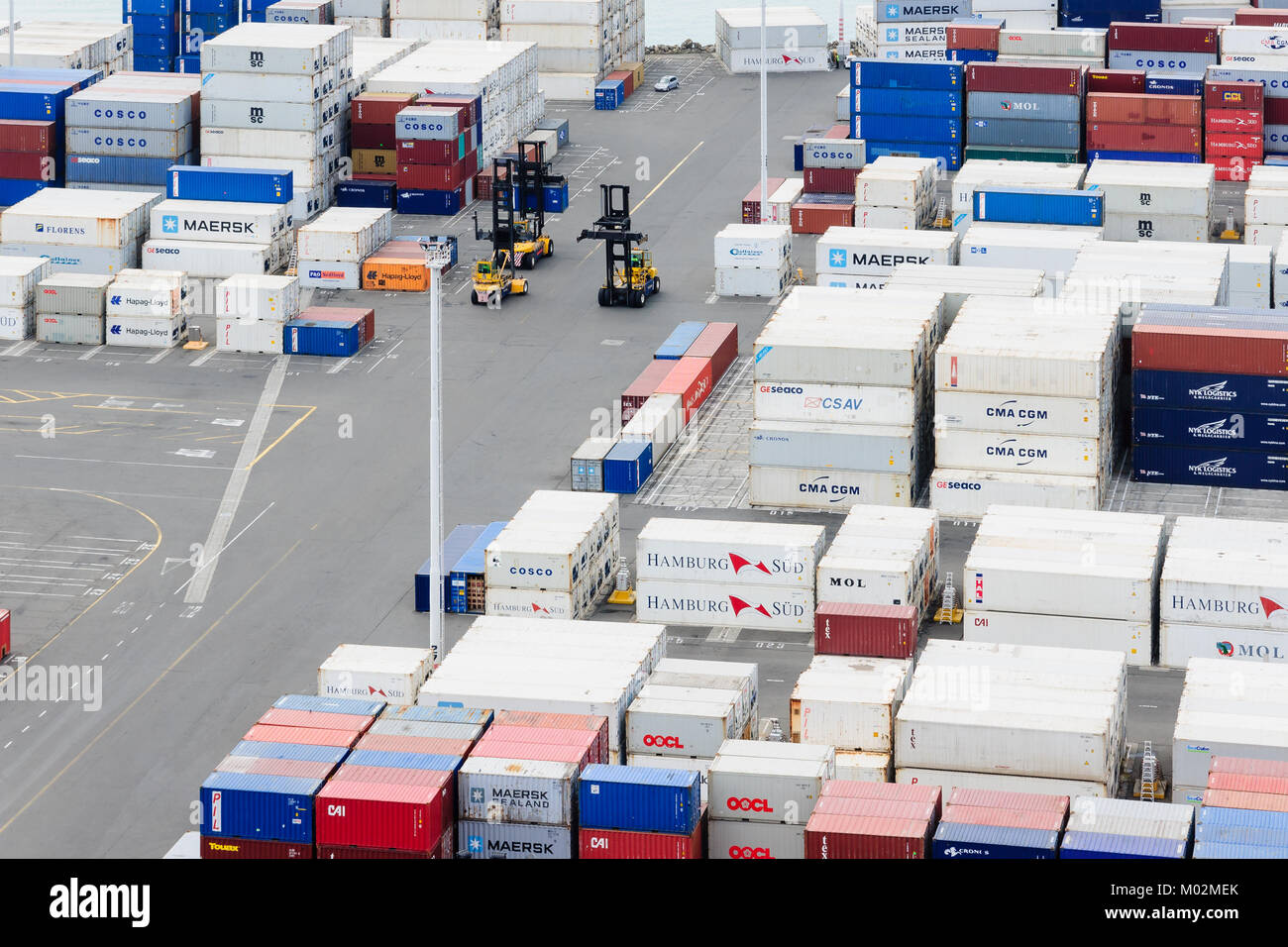 Shipping containers in the Port of Napier a major export and import hub ...
