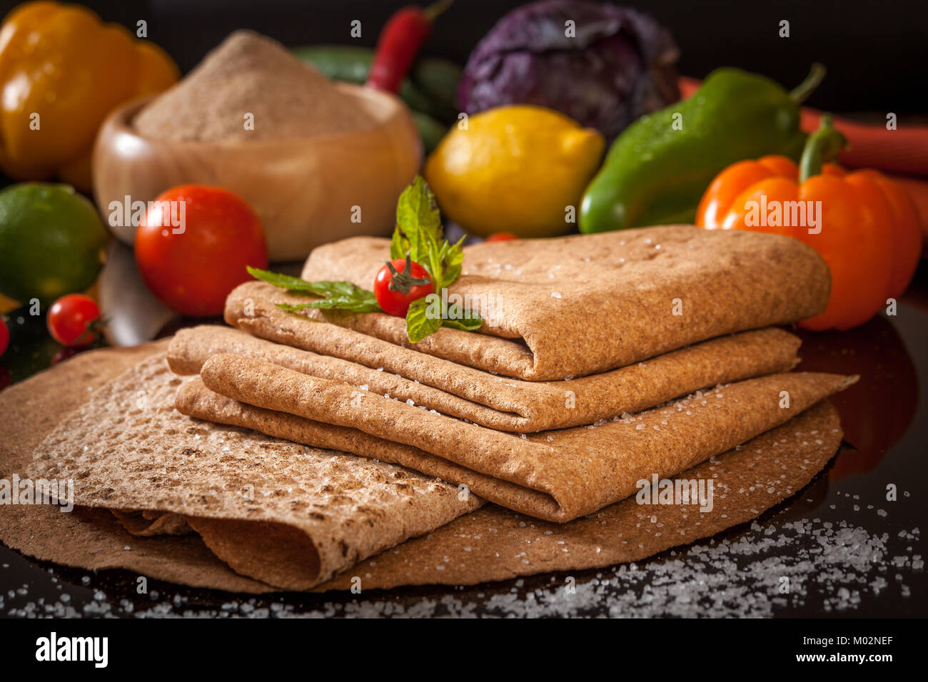 Arabic bread dietetics Stock Photo - Alamy