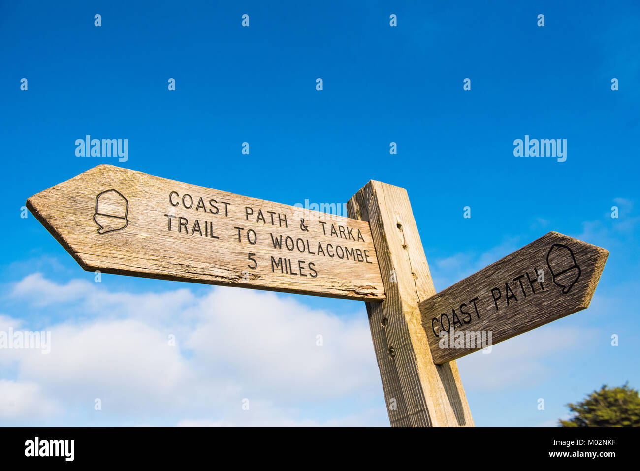 South West Coast Path signs Stock Photo - Alamy