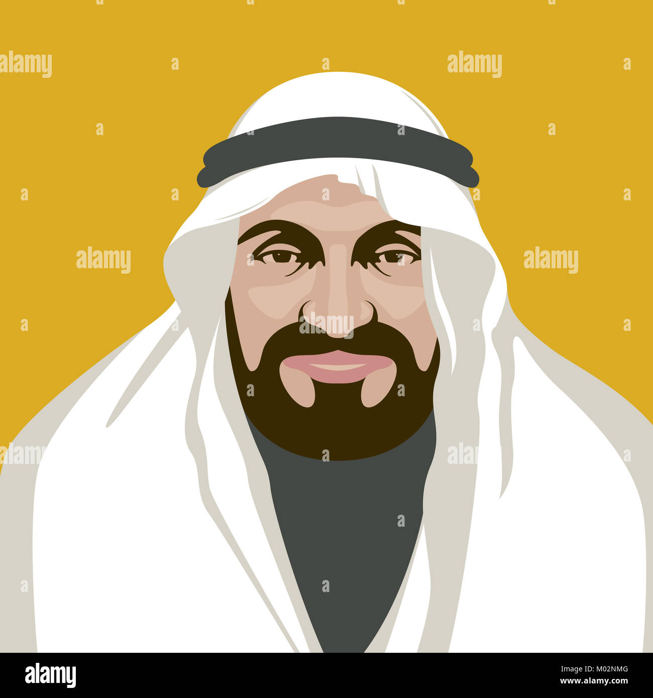 arabian man face vector illustration flat style front view Stock Photo ...