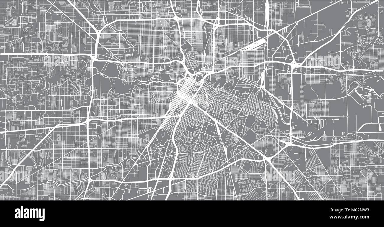Urban vector city map of Houston, Texas, USA Stock Vector Image & Art ...