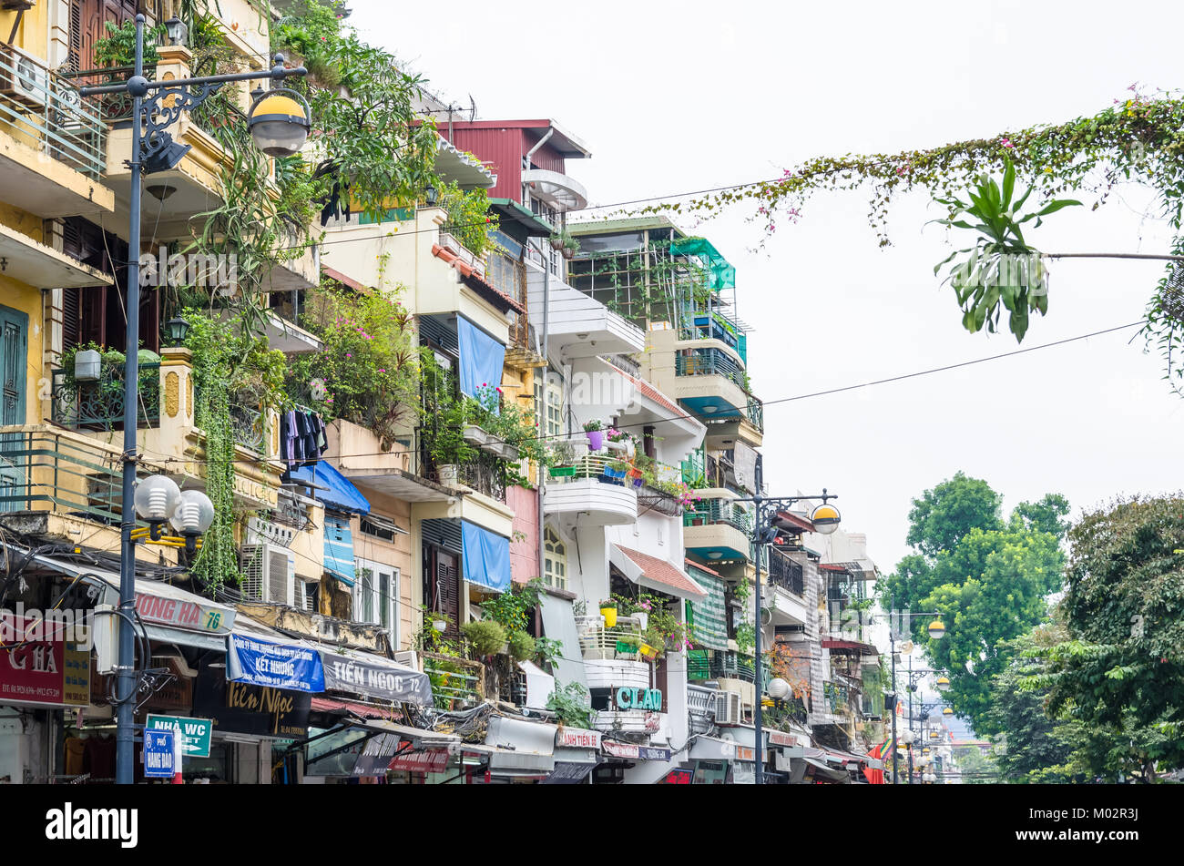 Hanoi,Vietnam - October 31,2017 : View of ancient building in Hanoi Old ...