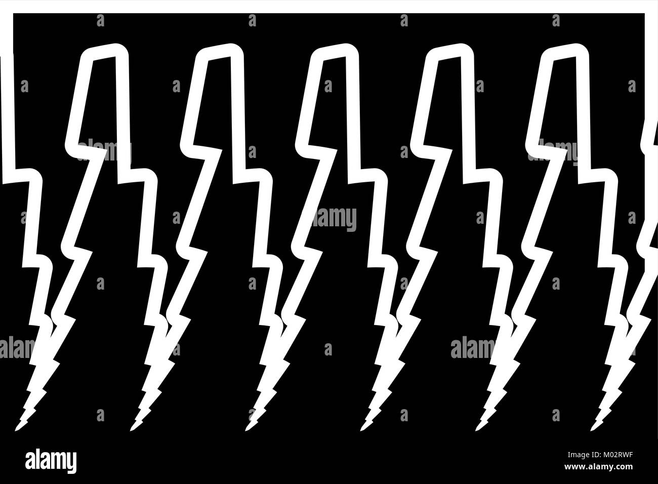 Lightning bolt - abstract geometric vector pattern - black and white ...