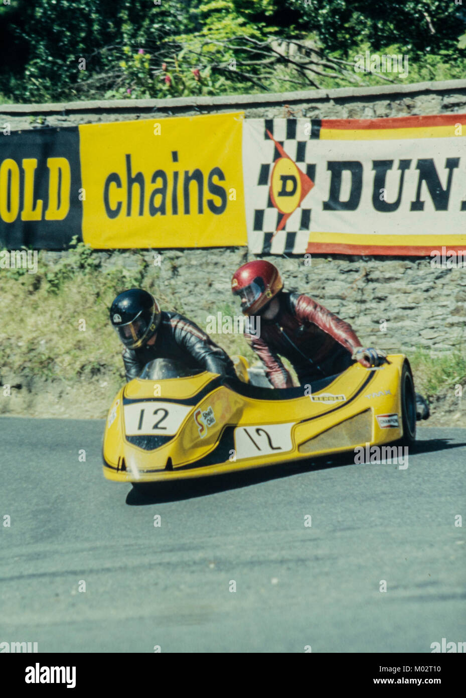 June 1983 Isle of Man TT races, sidecar event race Stock Photo - Alamy