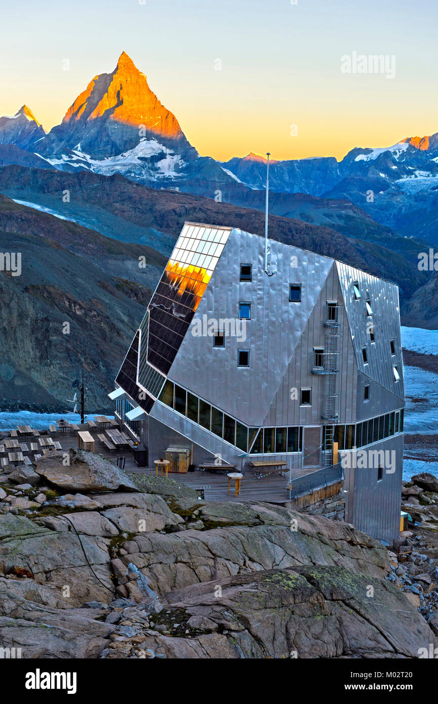 Sunrise over the monte rosa massif hi-res stock photography and images ...