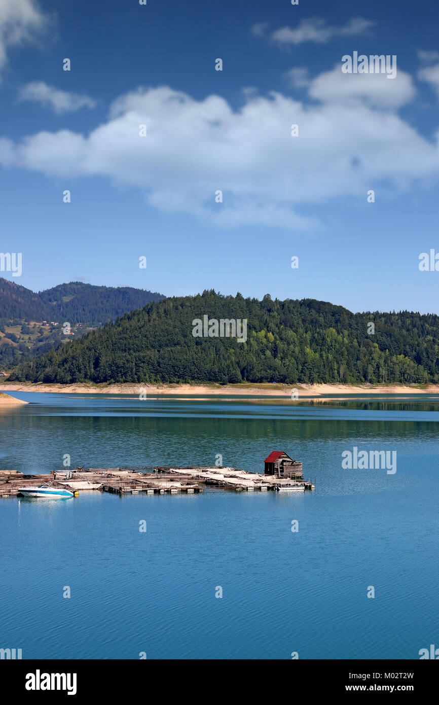 fishpond on mountain lake nature landscape Stock Photo - Alamy