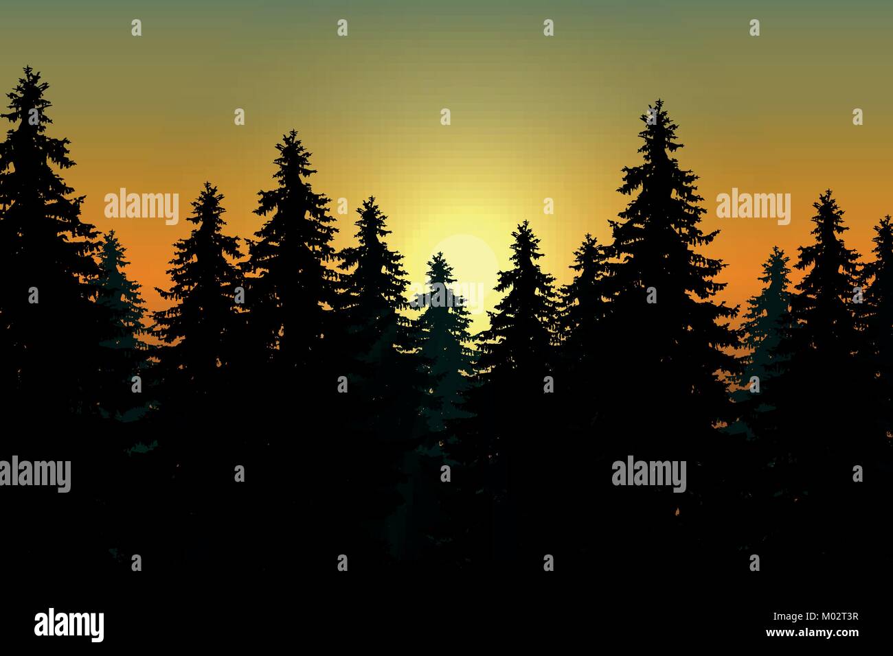 Early morning dawn sunrise Stock Vector Images - Alamy