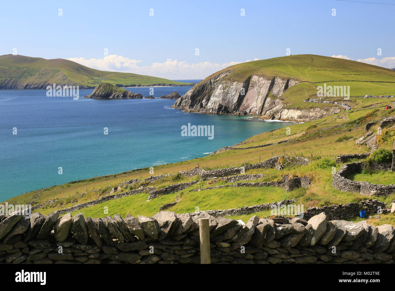 Aerial views of ocean, land, mountains of Ireland Stock Photo - Alamy