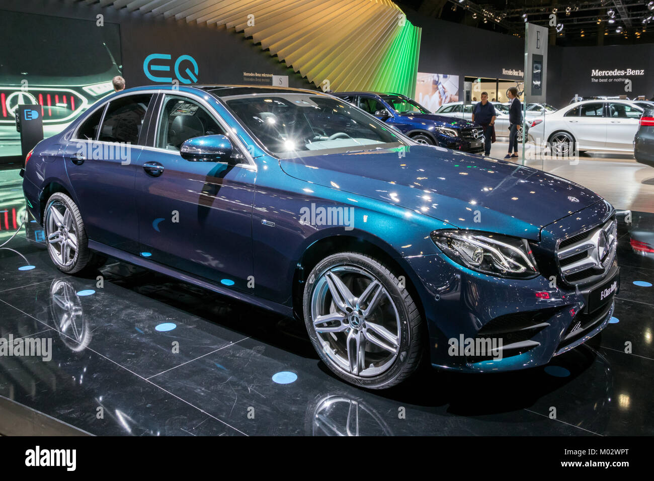 BRUSSELS - JAN 10, 2018: Mercedes-Benz E-Class Berline car showcased at ...