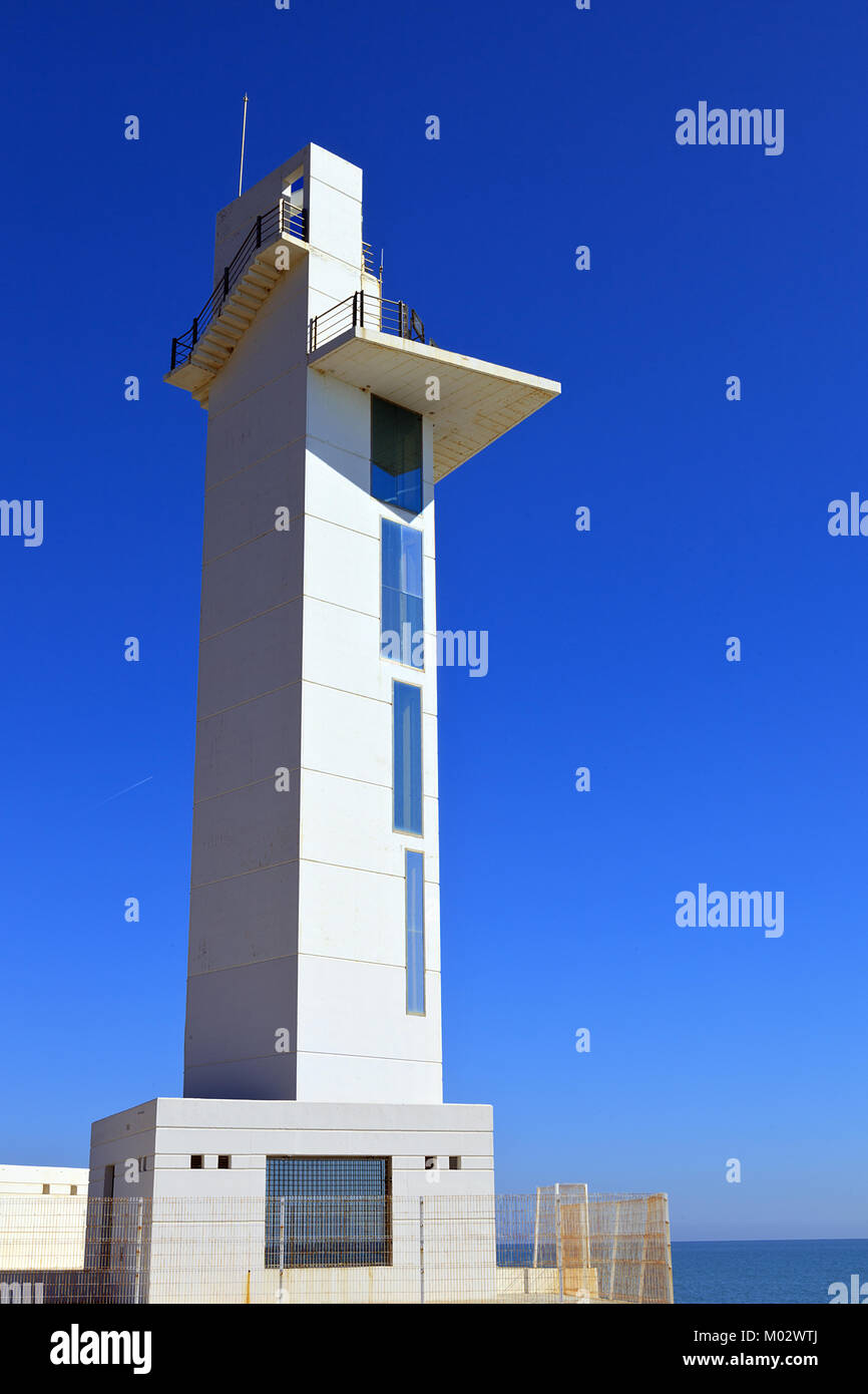 Modern Lighthouse at Alcossebre, Spain Stock Photo - Alamy