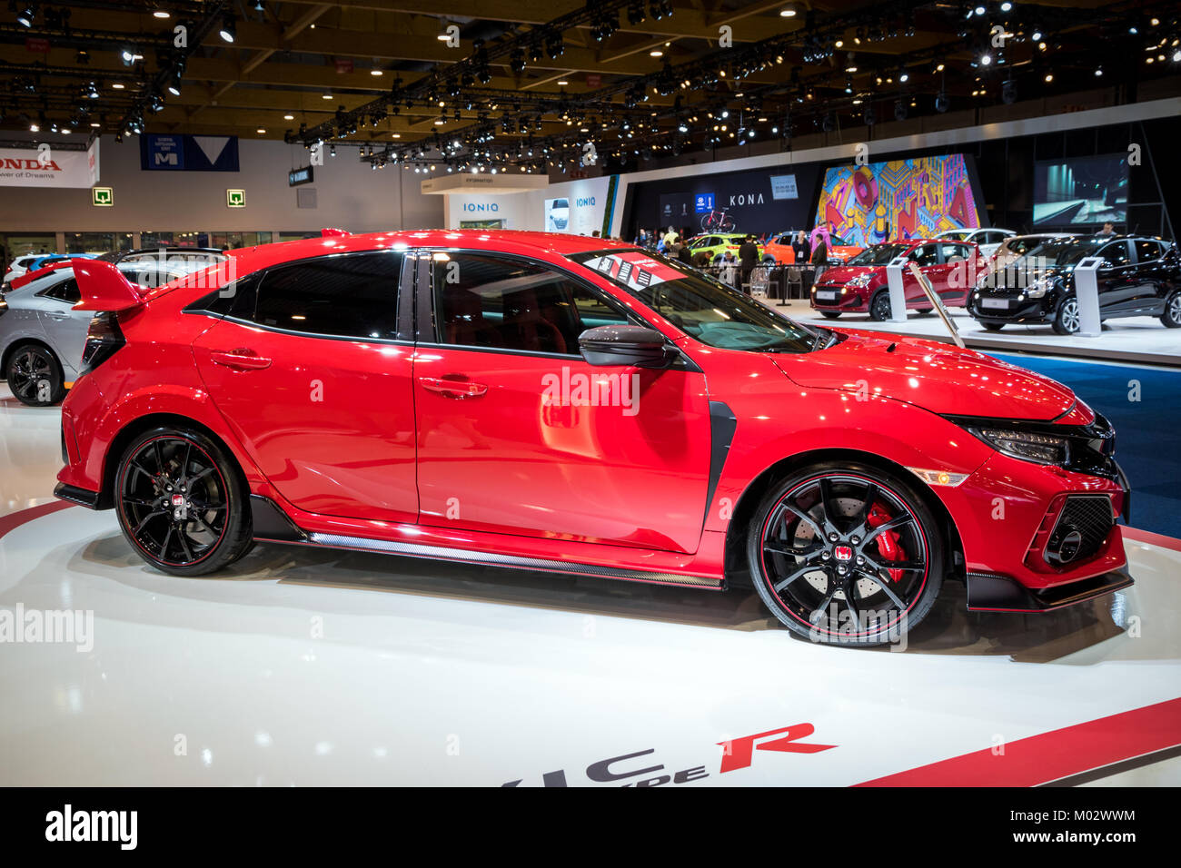 BRUSSELS - JAN 10, 2018: Honda Type-R car showcased at the Brussels ...