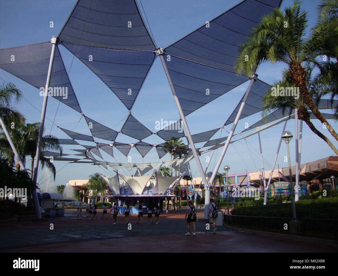 Geometric tent landmark, Epcot Orlando Stock Photo - Alamy