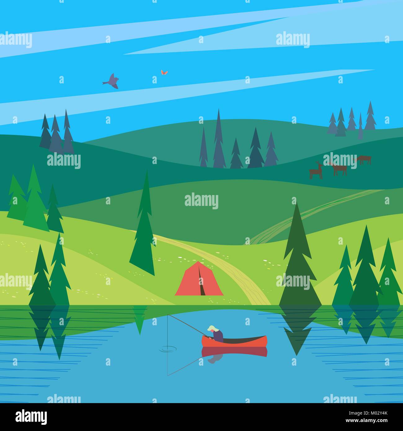 Bird valley Stock Vector Images - Alamy