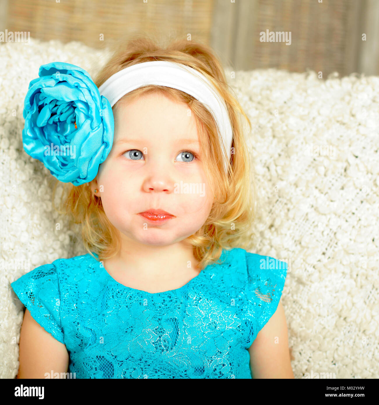 Cute child girl - face closeup Stock Photo - Alamy