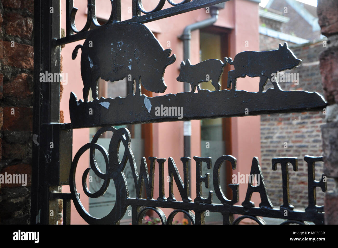 swinegate sign, york Stock Photo - Alamy
