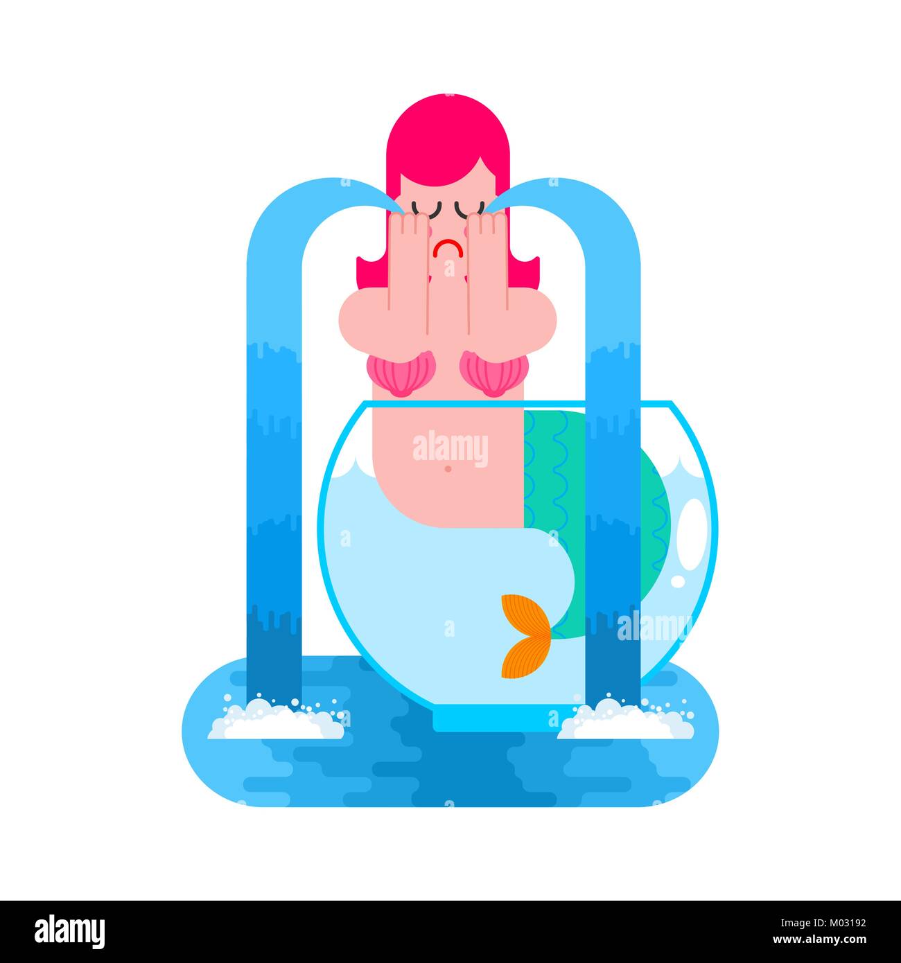 Black woman ocean swim Stock Vector Images - Alamy