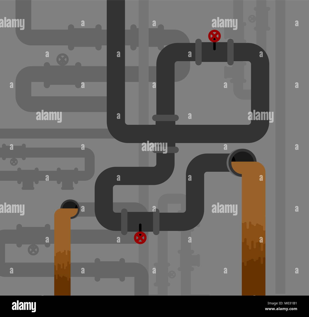 Underground sewerage System pipe. Water supply and Sanitation Sewage ...