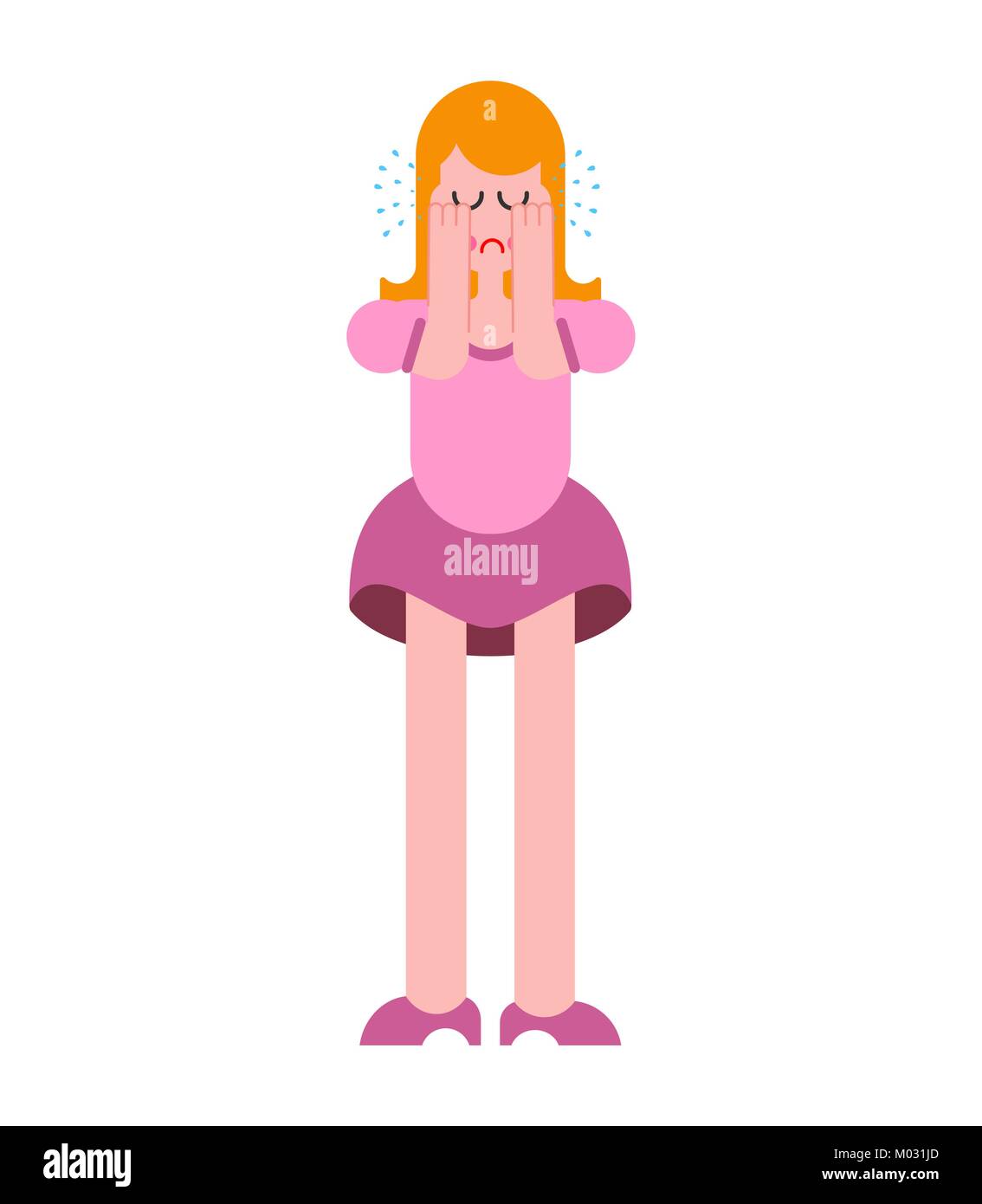 Woman is crying. female hysterics. Lot of tears. Fountains of teardrop ...