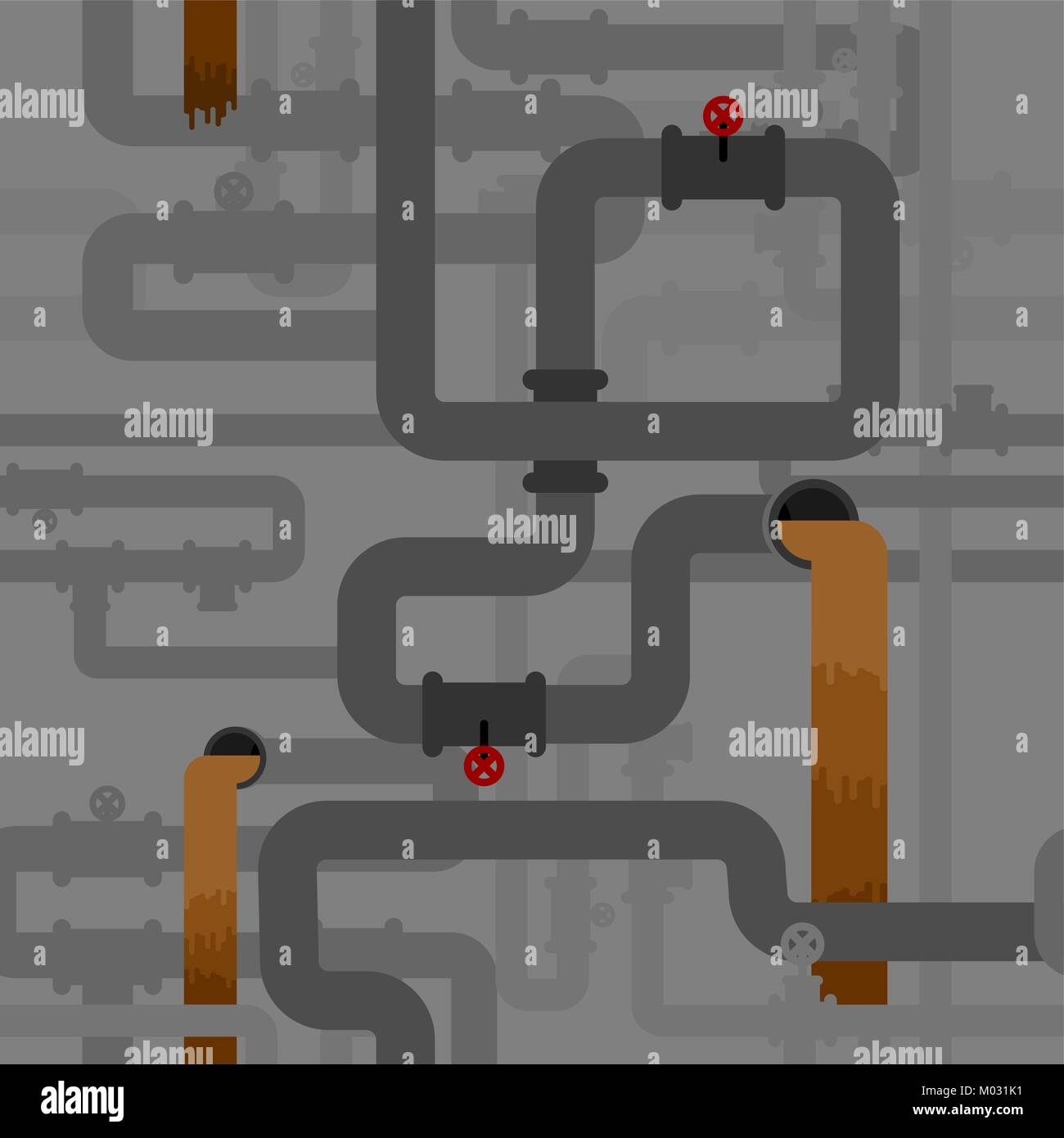 Sewerage pipe pattern. Water supply and Sanitation Sewage background ...
