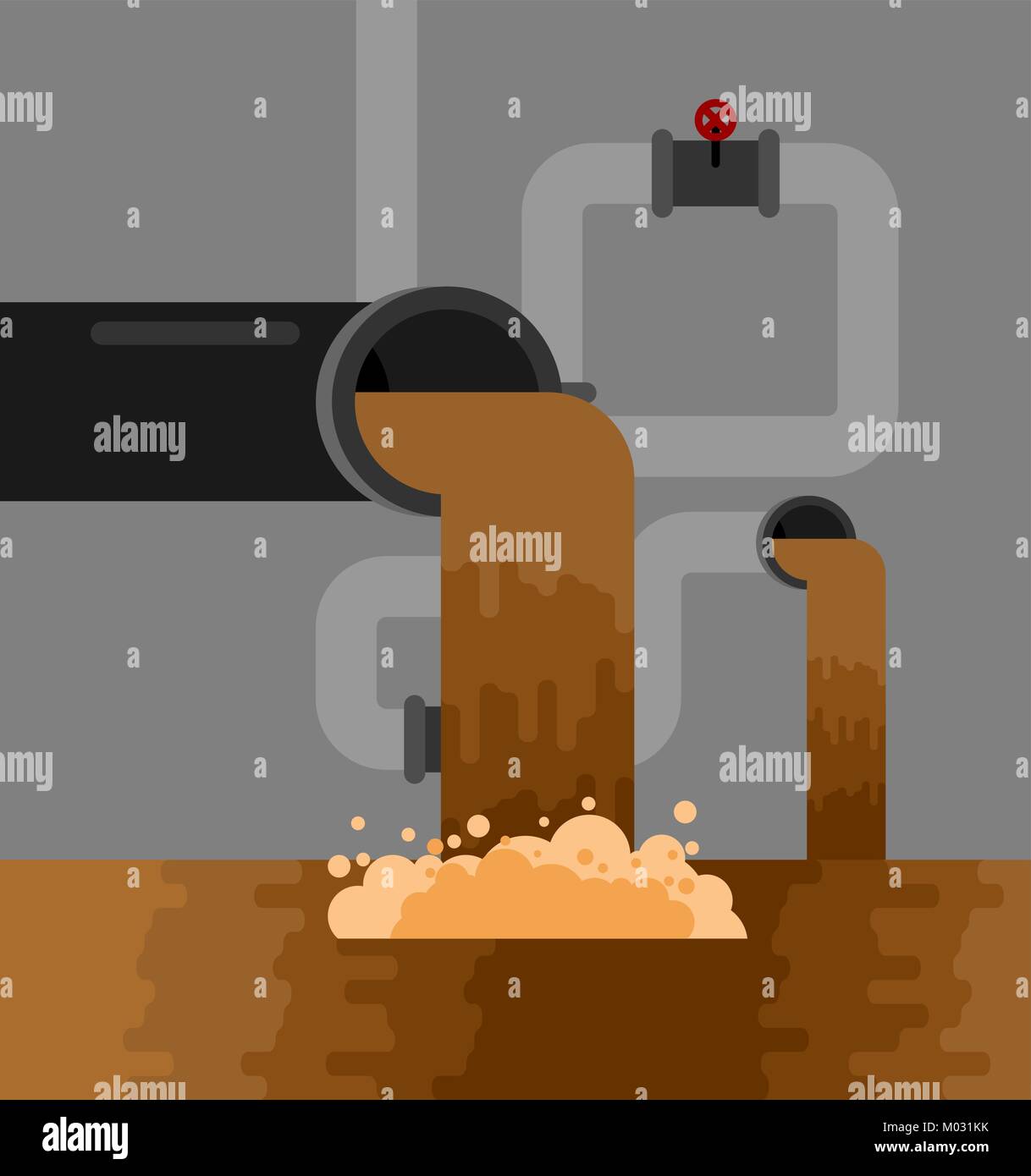 Underground sewerage System pipe. Water supply and Sanitation Sewage ...