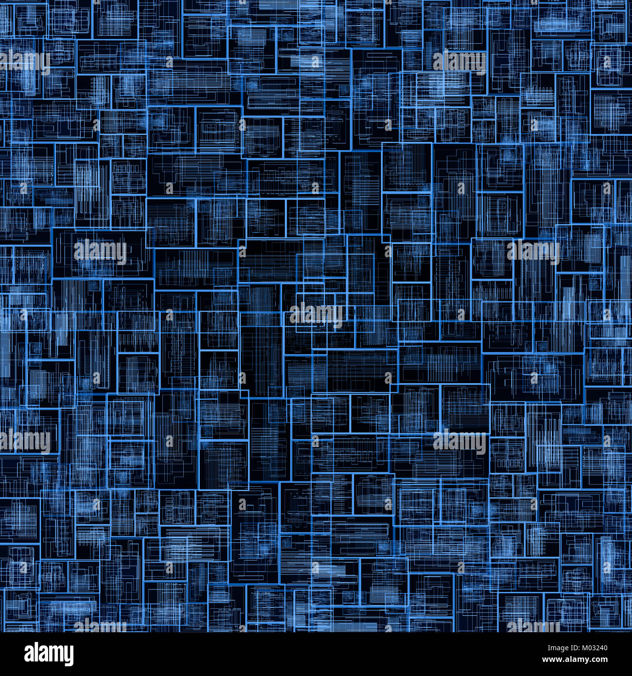 3d rendering blue tile background with abstract pattern Stock Photo - Alamy