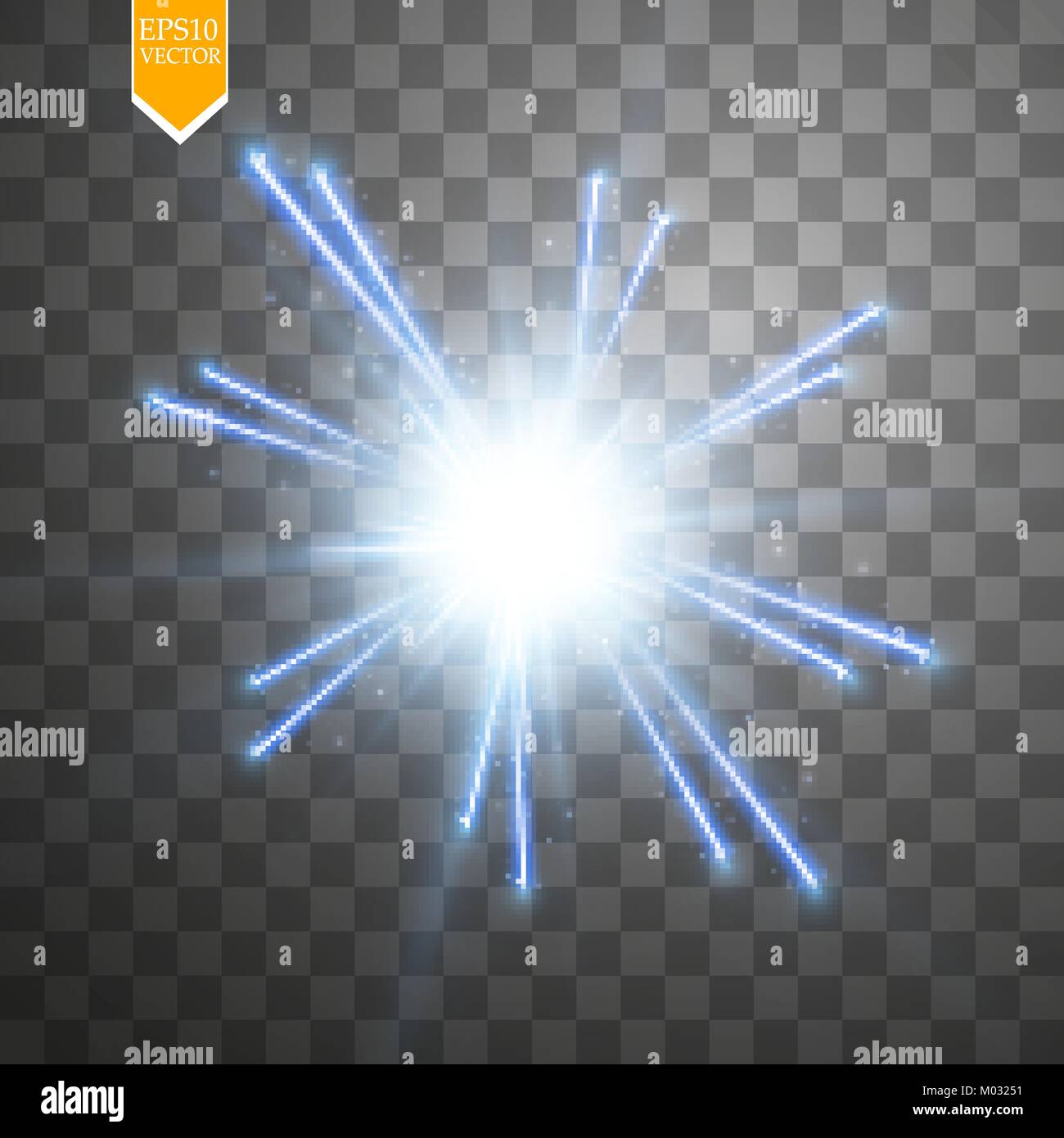 Light digital star on the transparent background Stock Vector Image ...