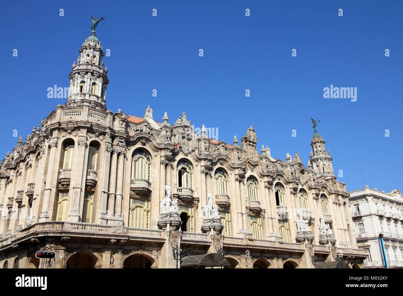 Havana, Cuba - city architecture. Famous Great Theatre building Stock ...