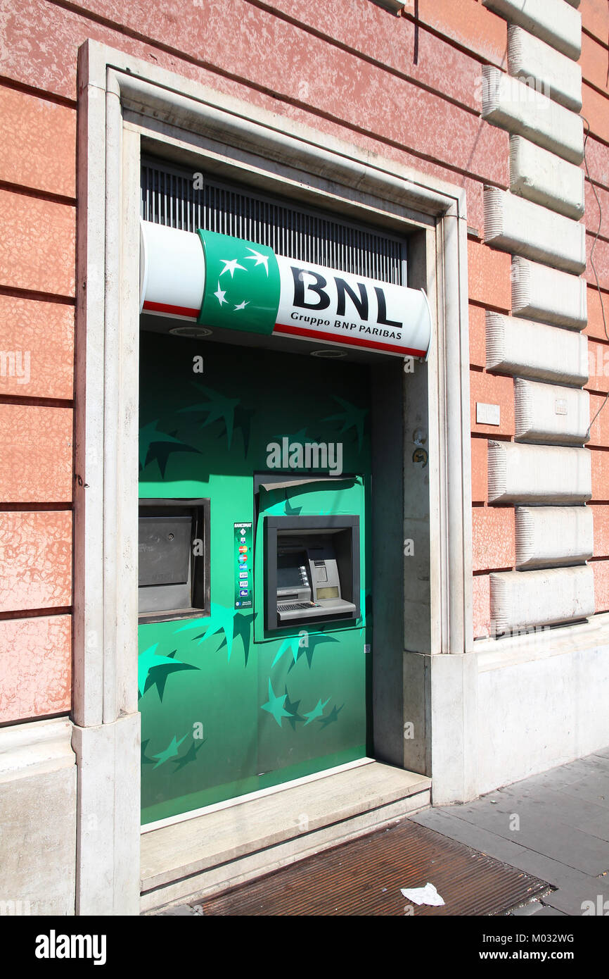 ROME - APRIL 9: BNP Paribas branch on April 9, 2012 in Rome, Italy ...