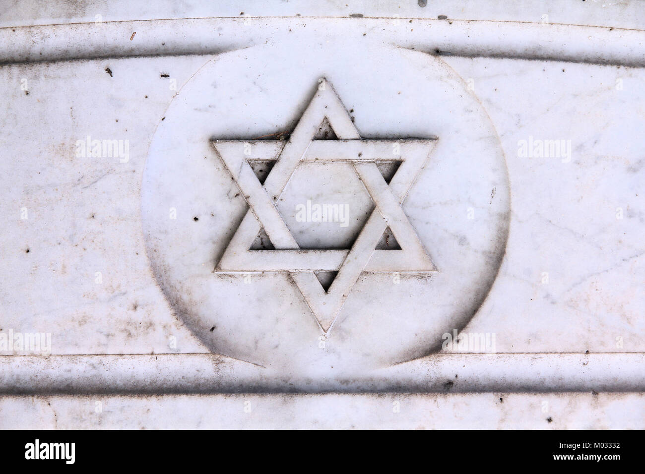 Star of David - Jewish symbol on an old Hebrew grave in Campo Verano ...