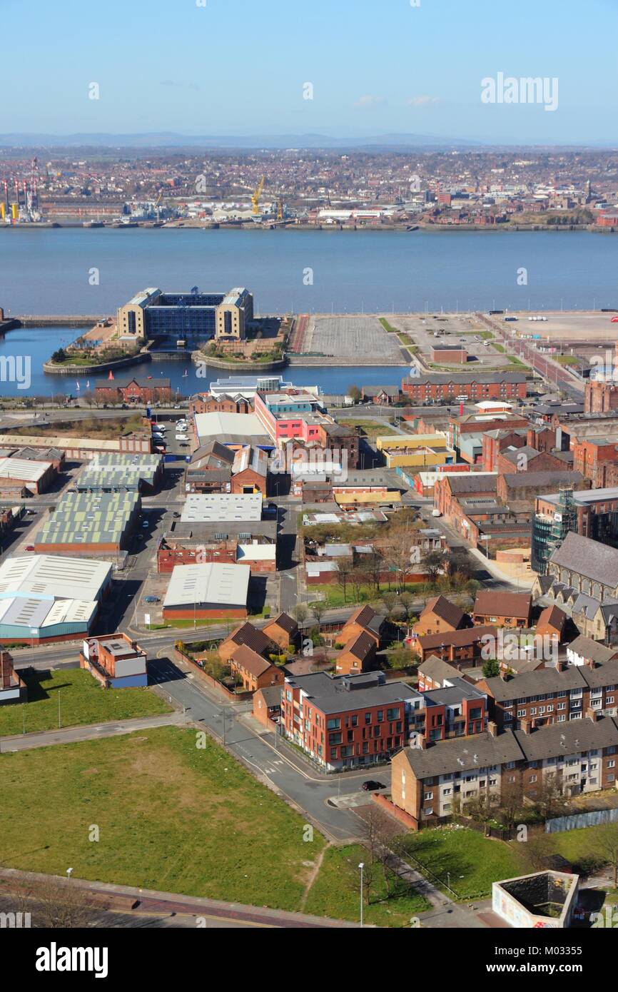Aerial liverpool north docks hi-res stock photography and images - Alamy