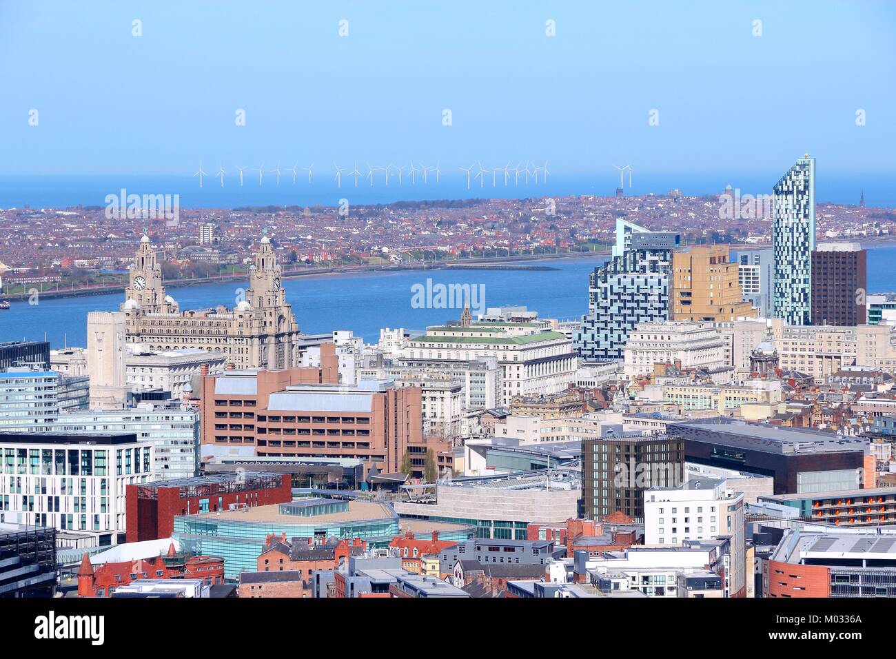 Aerial view liverpool pier head hi-res stock photography and images - Alamy