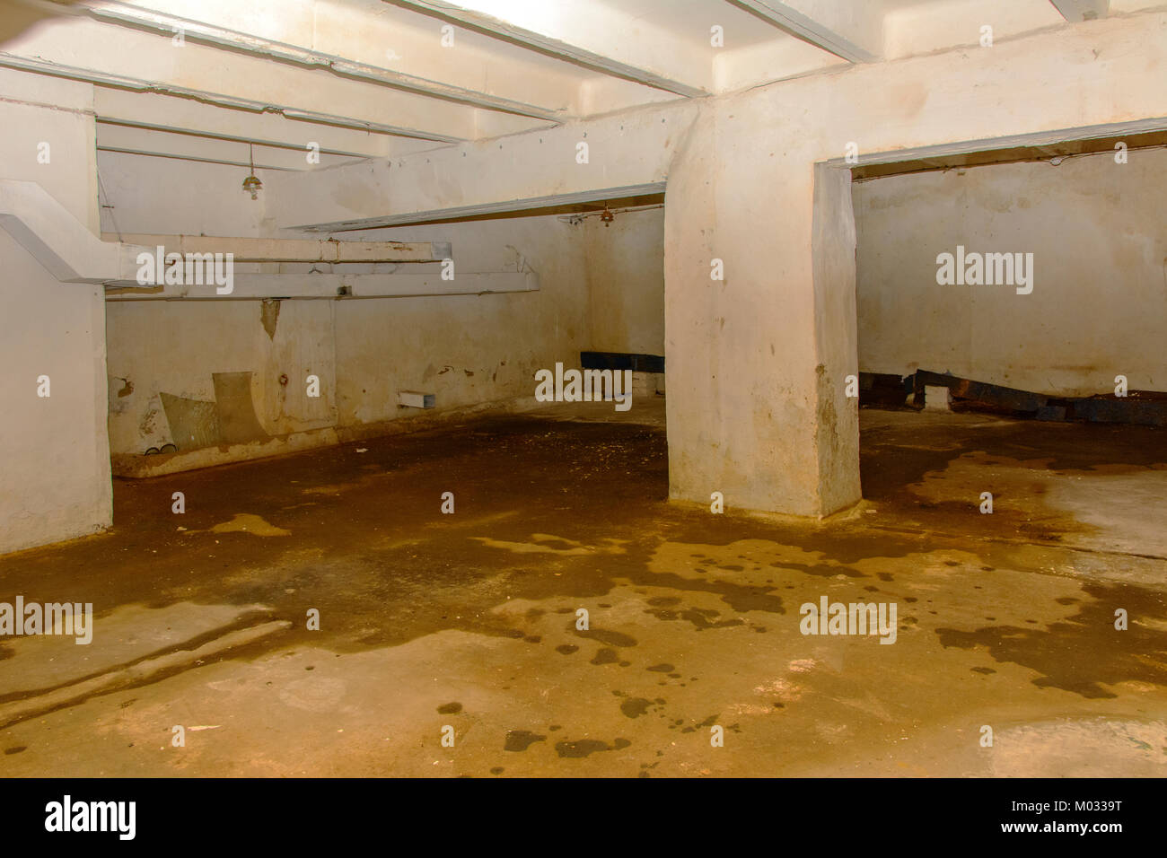 The abandoned and ruined storage room for vegetables. It was built in ...