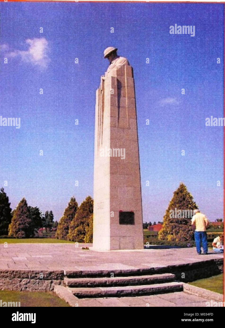The Brooding Soldier is a war memorial located in Belgium, dedicated to ...