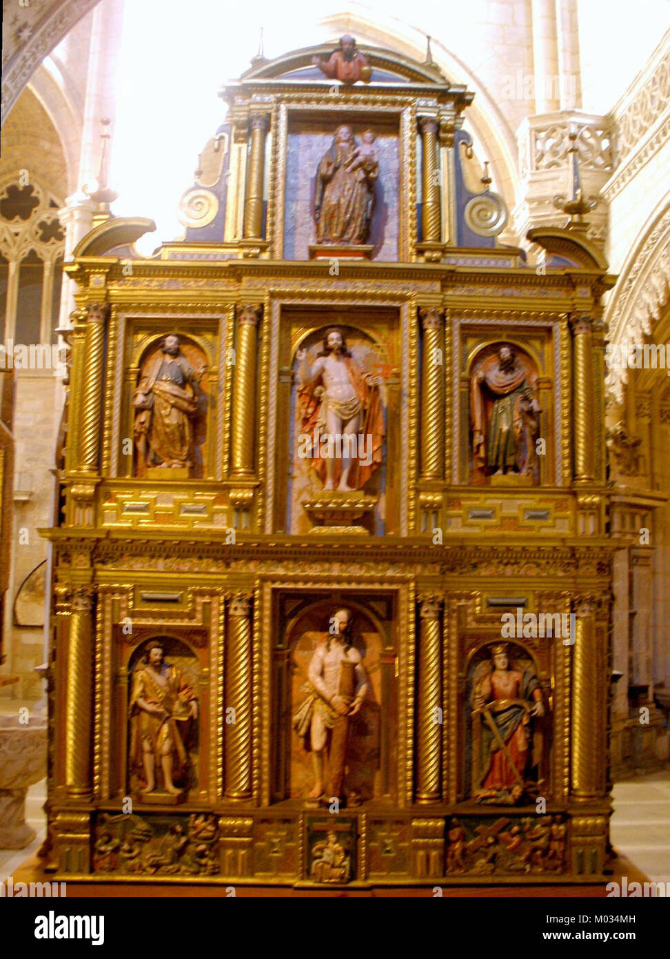 The Retablo de Cristo Resucitado, located in San Esteban Church in ...