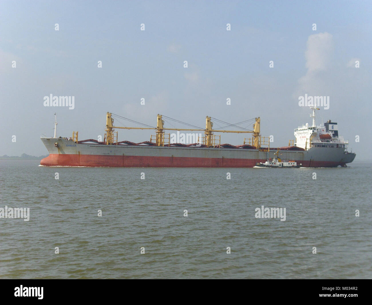 The bulk carrier Sanaga is a large cargo ship designed to transport ...