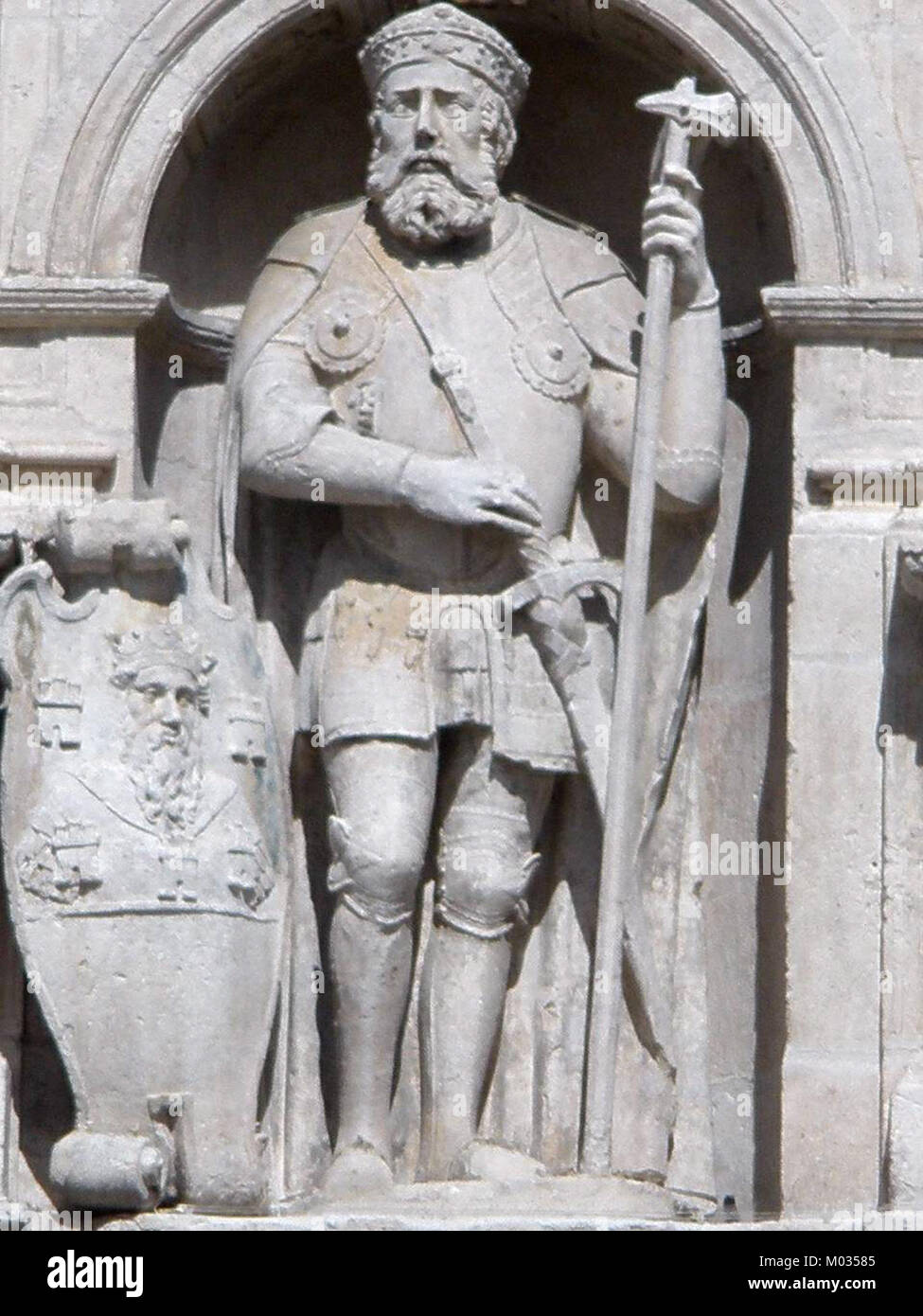 The Arco de Santa María in Burgos, Spain, is a historic gateway located ...