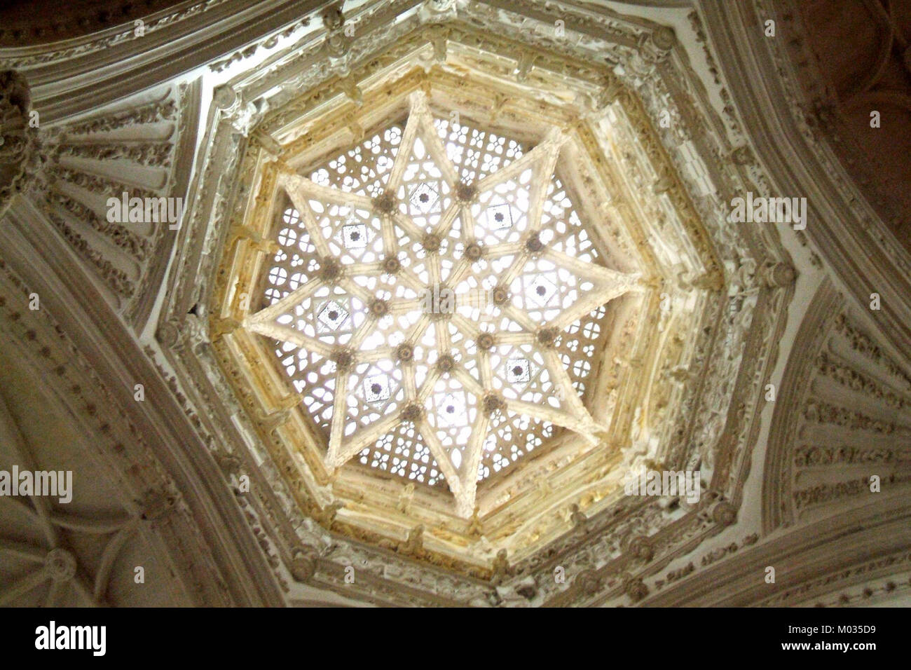 The cimborrio is the central tower of Burgos Cathedral in Spain ...